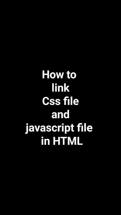 Linking Css And Js File In Html Codewithyash Coding Html Javascript Csssubscribe Share 0170