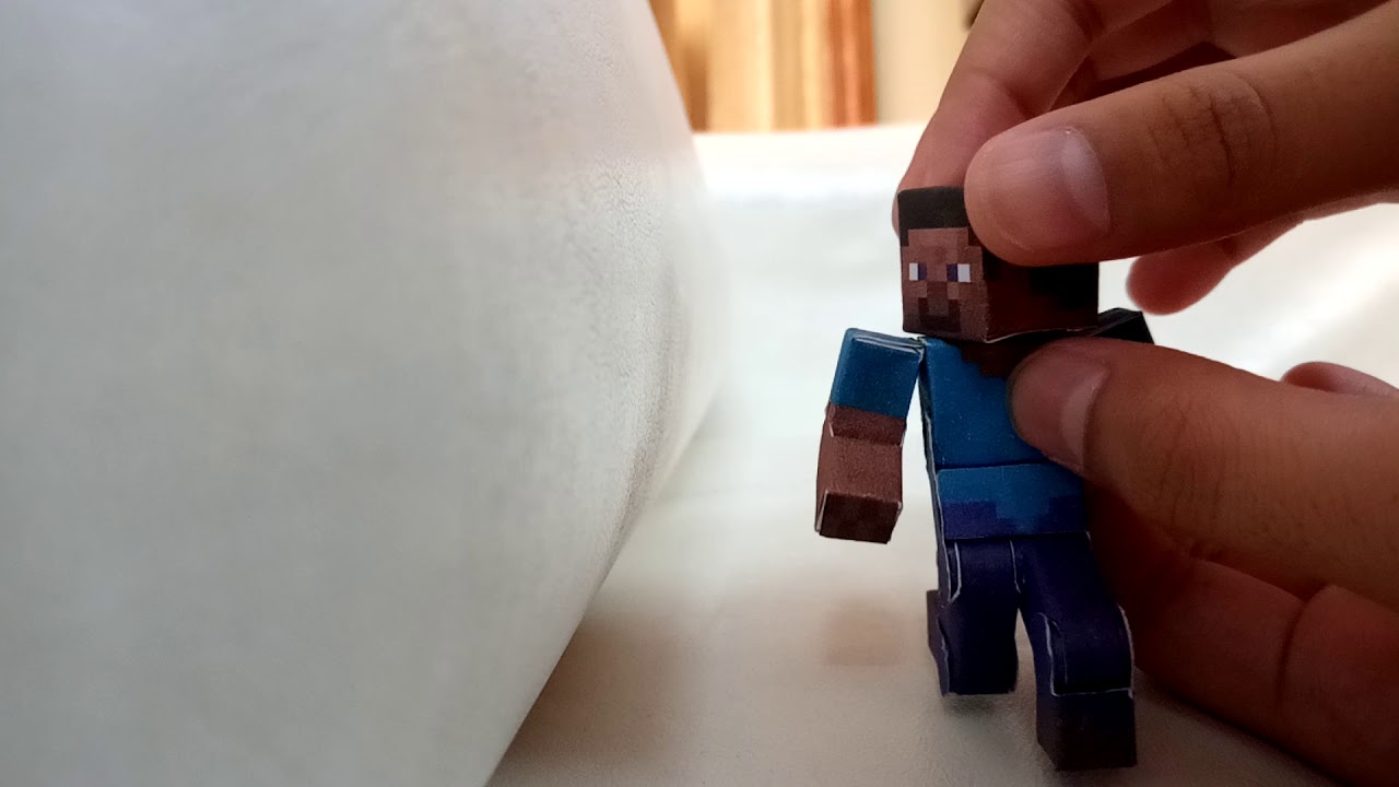 Minecraft paper bendable steve - YouTube