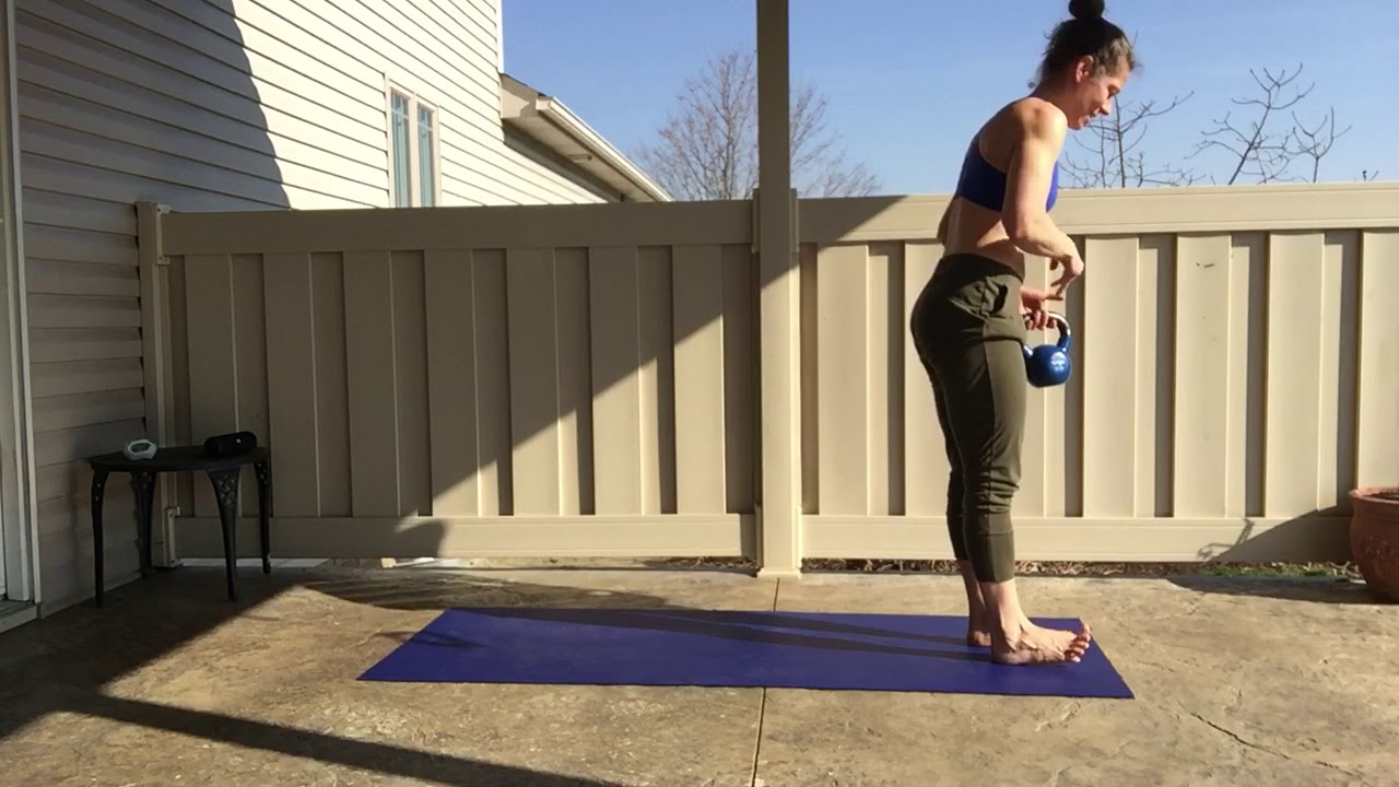 Seven minute kettlebell yoga flow - YouTube