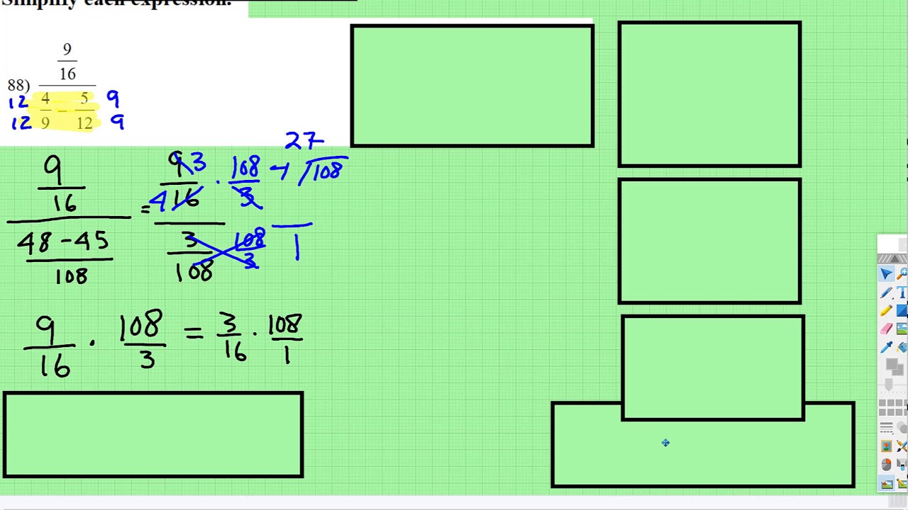Complex Rational Expressions: Simplifying - YouTube