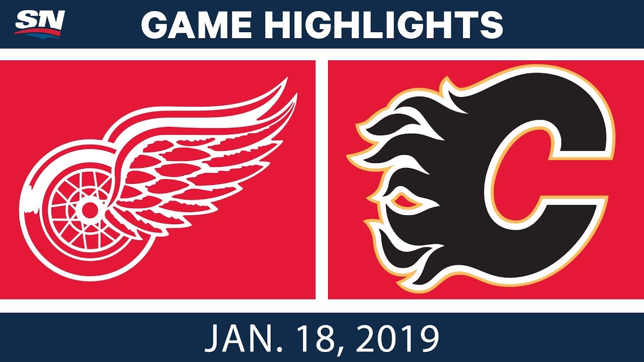 NHL Highlights | Red Wings vs. Flames - Jan. 18, 2019 - YouTube