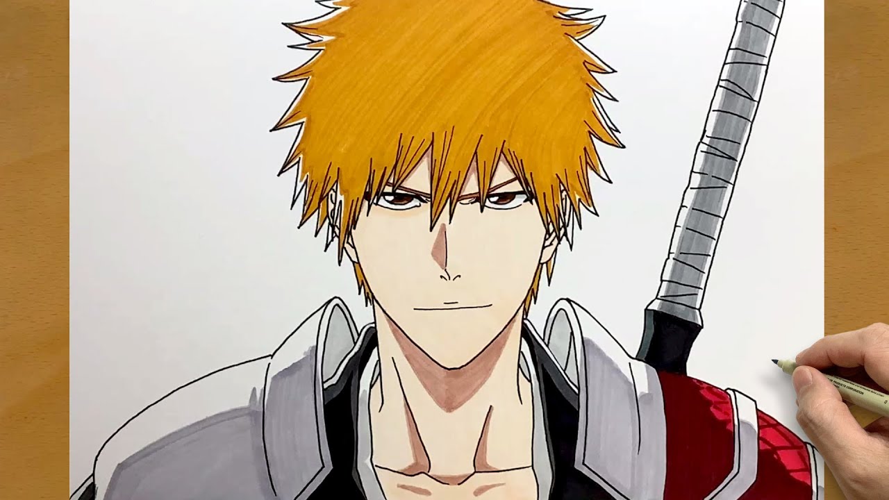 How to Draw Ichigo Kurosaki Step by Step || Bleach Anime Drawing ...