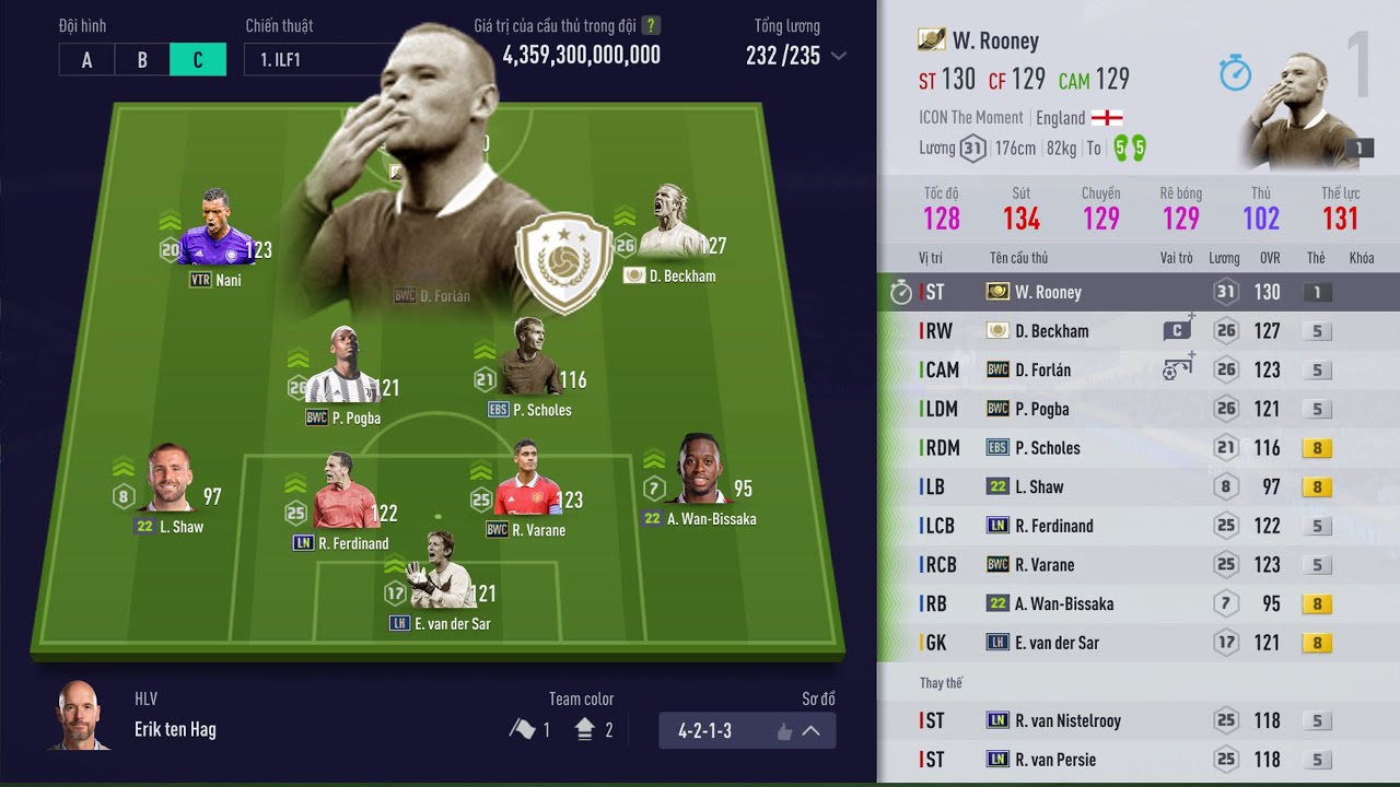 FIFA ONLINE 4: ROONEY ICON THE MOMENT ĐẾN ĐÂY, PHÁ ACC ĐÊM CÙNG ILF ...