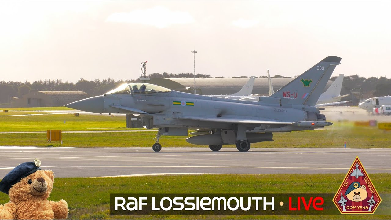LIVE TOP GUNS ROYAL AIR FORCE LOSSIEMOUTH TYPHOON FGR4 & POSEIDON P-8 ...