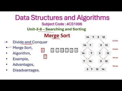 Merge Sort-3-6-Data Structures and Algorithms-Unit-3-Searching and ...