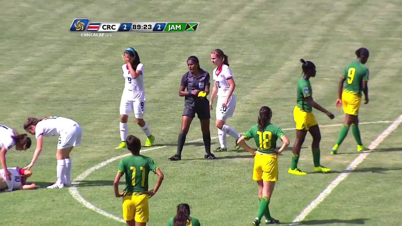 Yellow Card Jamaica, Tarania CLARKE no. 9 | @FEDEFUTBOL_CR @ItsTheJFF # ...