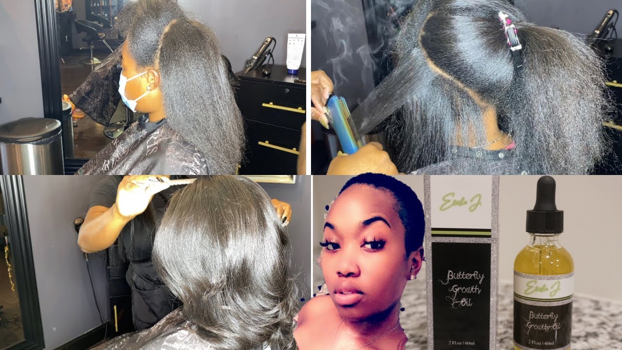 MY VERY 1ST SILK PRESS AFTER BIG CHOP 3 YEARS GROWTH - YouTube