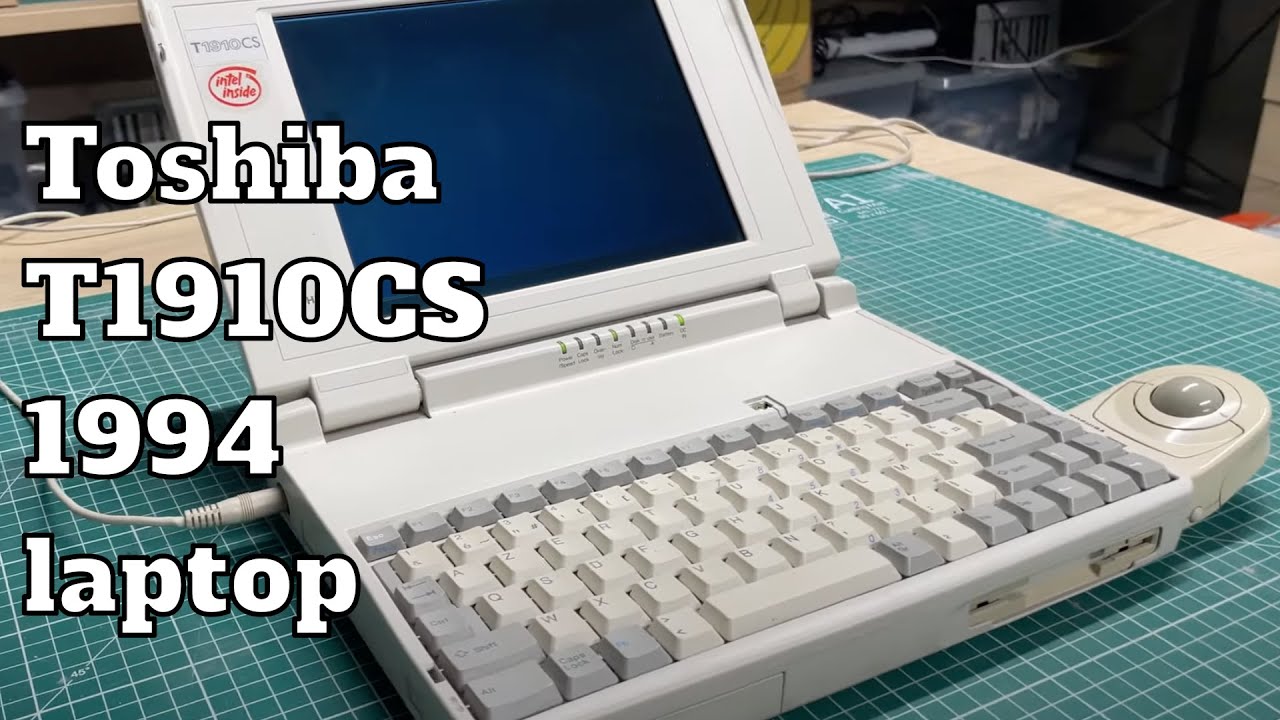 Toshiba T1910CS 1994 Laptop - YouTube