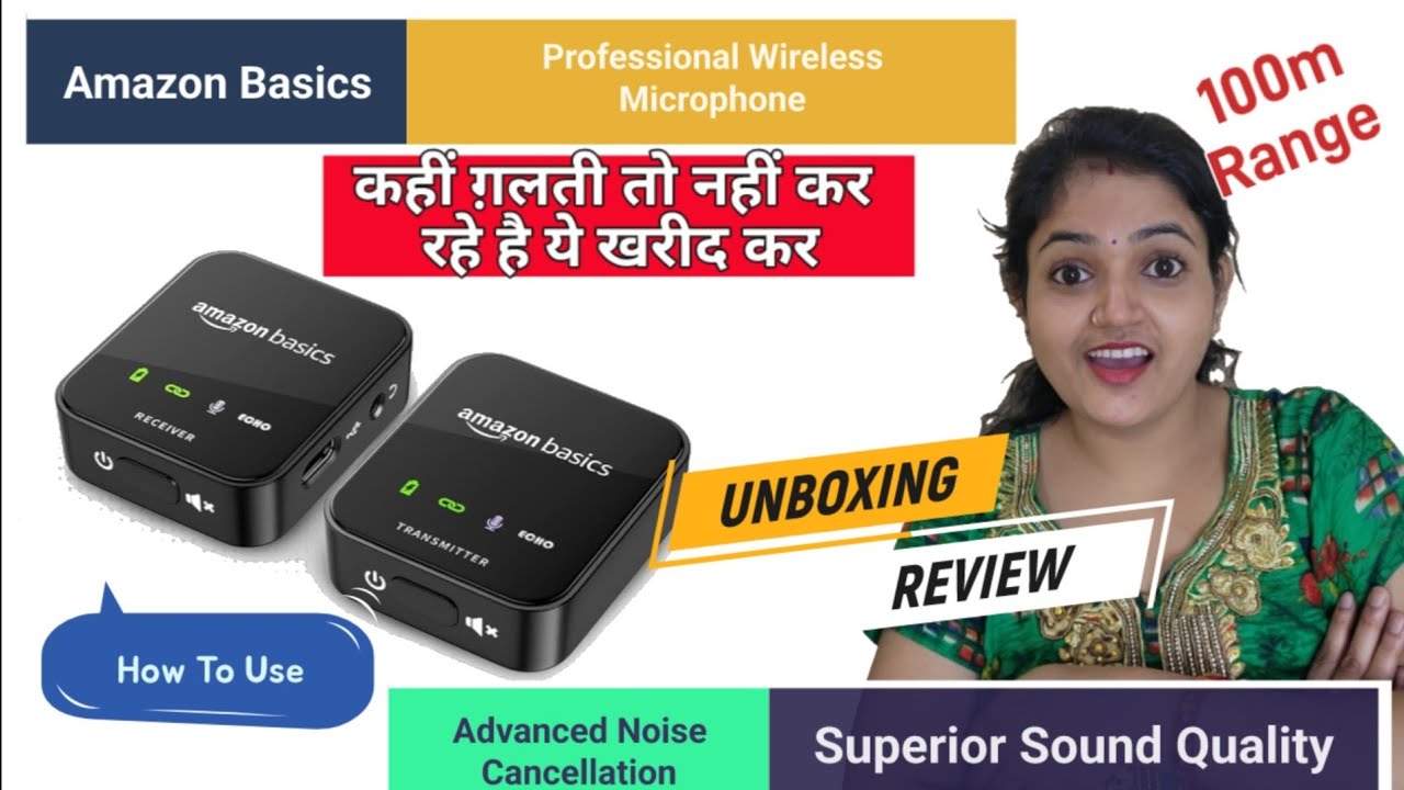 Amazon Basics Wireless Microphone Unboxing & Review: Surprisingly Good ...