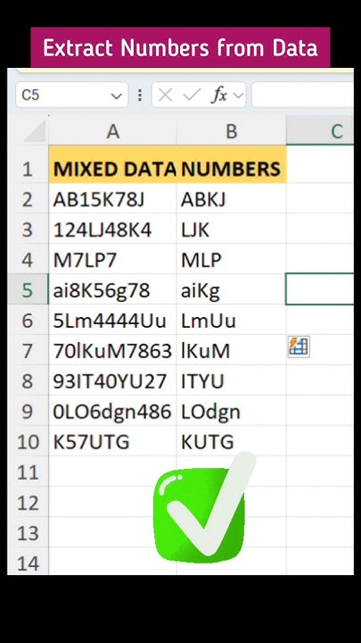 Extract Numbers from Data #exceltech #exceltips #excelworld #exceltricks #explore&create - YouTube