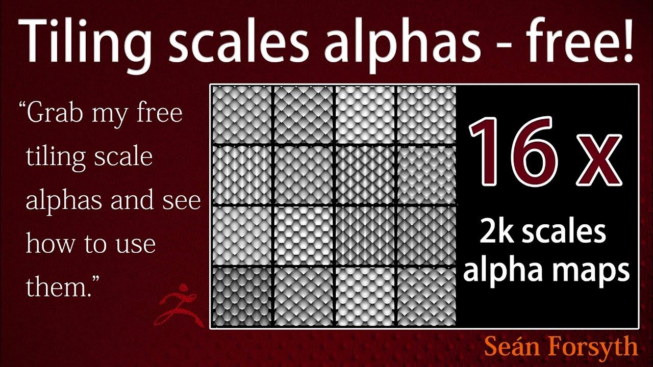 16 free 2k resolution tiling scales alpha maps and how to use them or create more of your own ...
