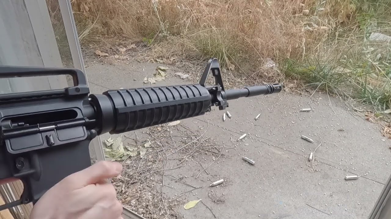 Airsoft Angry Gun m723 and the Marui MWS M4 GBB - YouTube