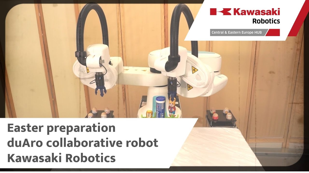 Easter preparation| duAro collaborative robot | Kawasaki Robotics - YouTube