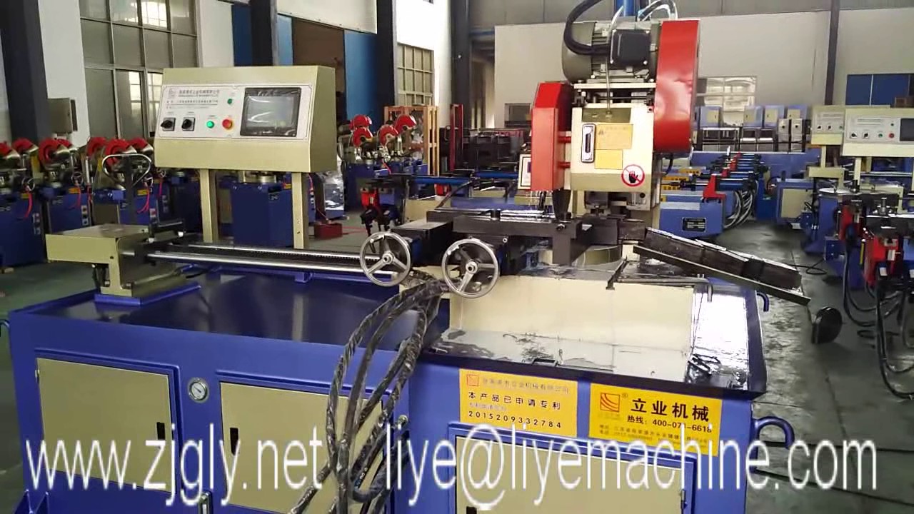 servo full automatic pipe cutting machine (left and right clamping, with cutting angle) - YouTube