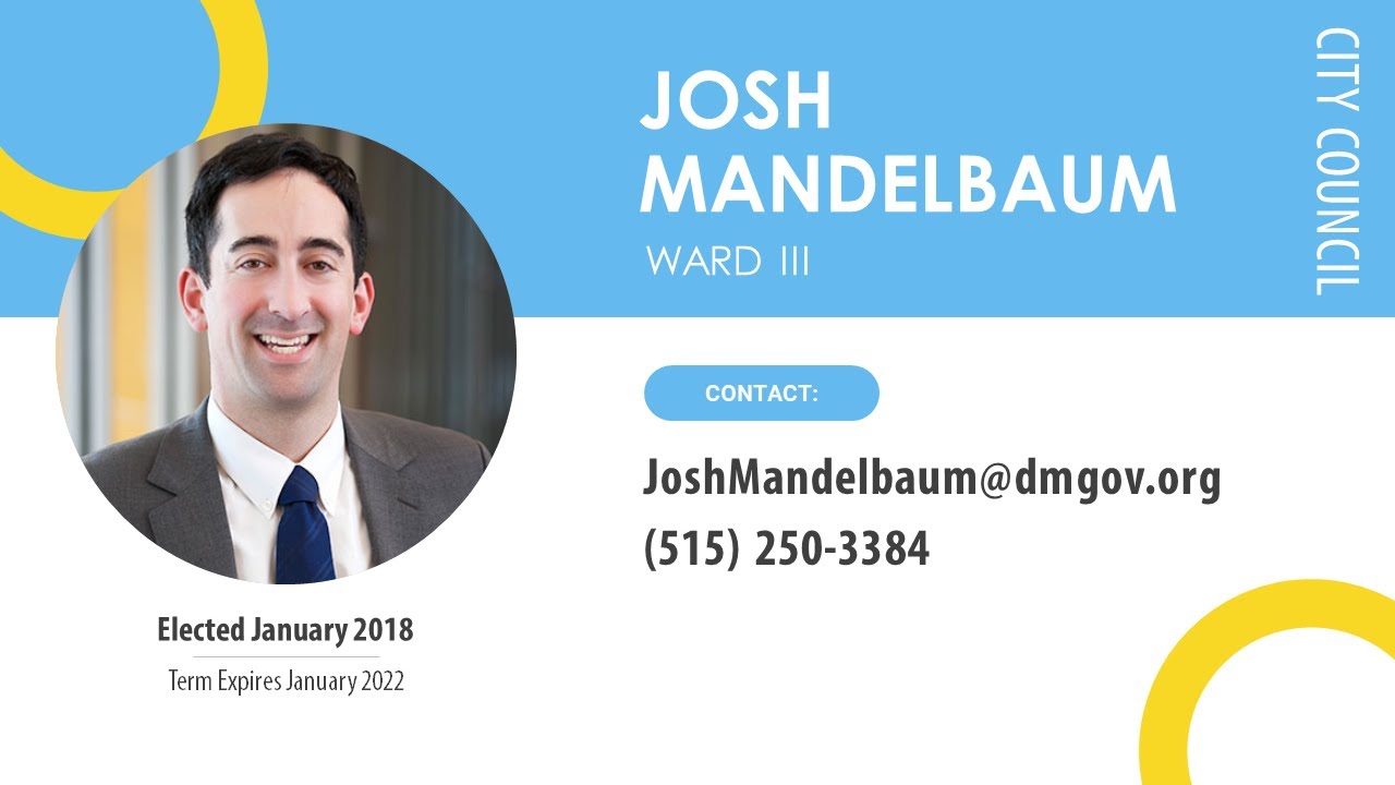 Council Connection: Ward III Council Member Josh Mandelbaum - YouTube