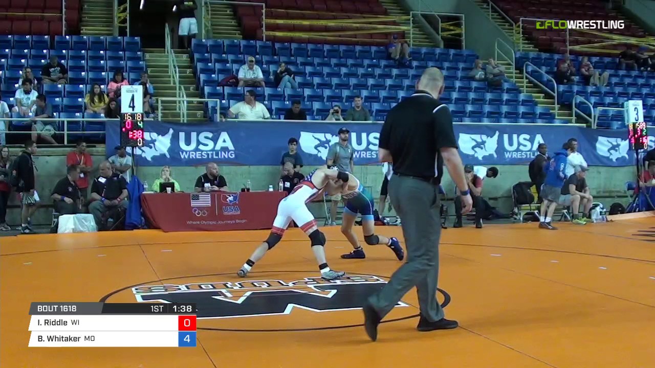 Cadet FS 132 Consi of 16 #1 - Isaac Riddle (WI) vs. Brant Whitaker (MO ...