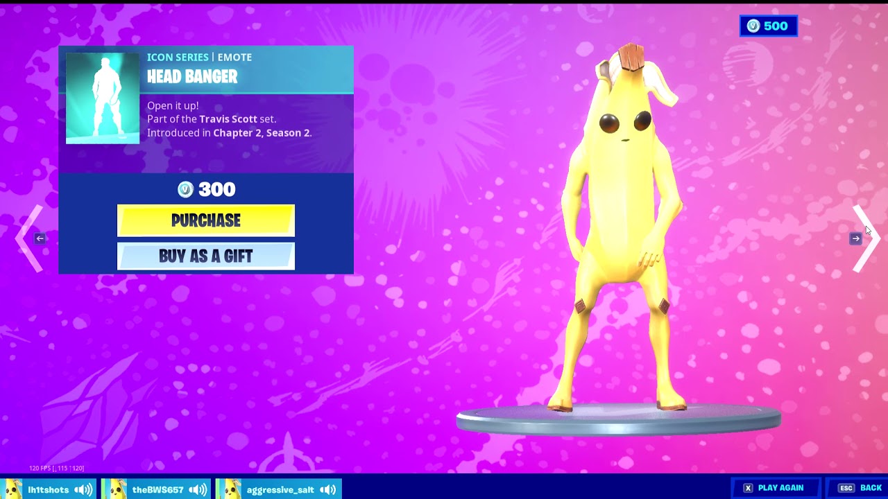 Peely looks like a complete sped whild doing the Travis Scott emotes ...