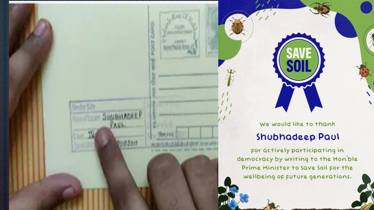 How to download SAVE SOIL certificate or badge//Letter to Prime ...
