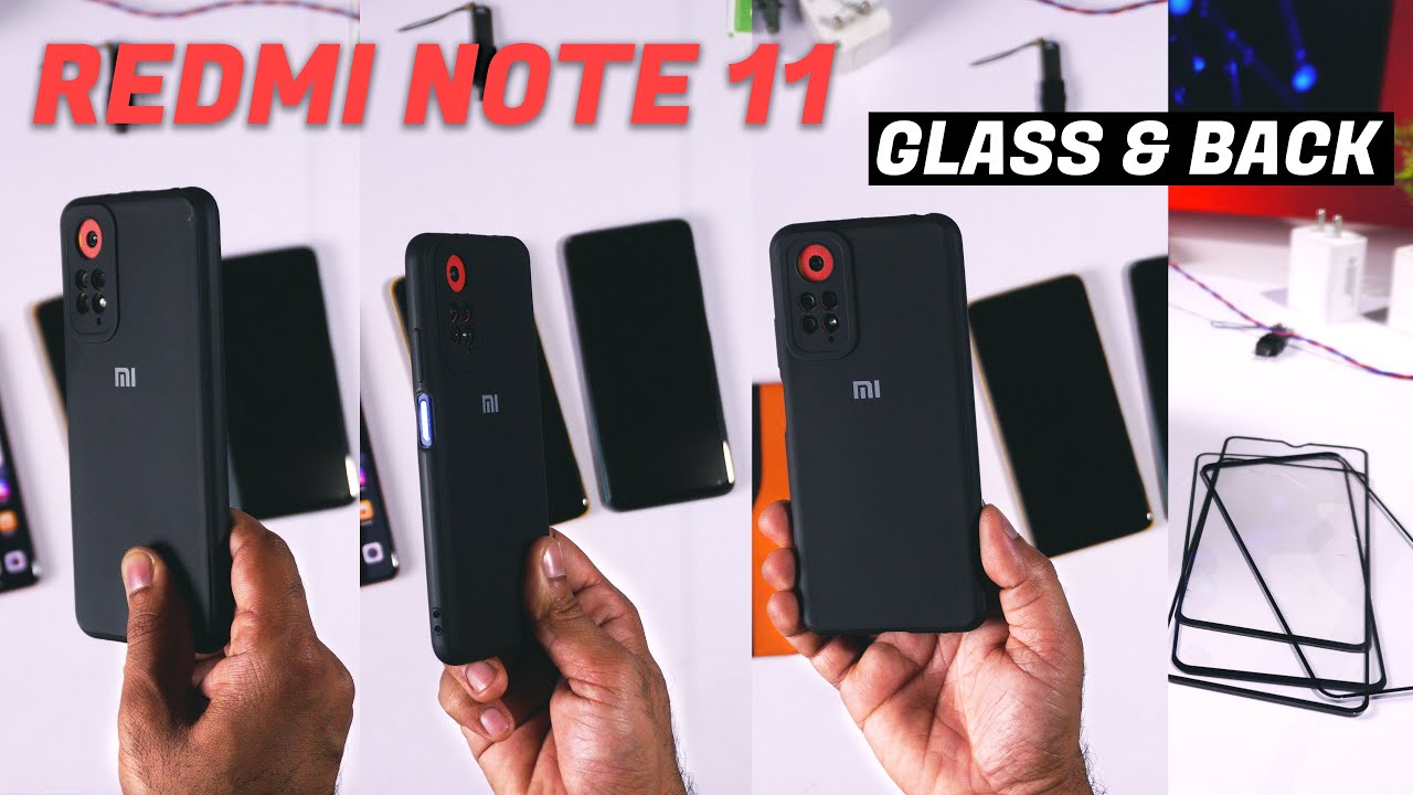 Original Mi Back Cover for Redmi Note 11 & Tempered Glass | Redmi Note ...