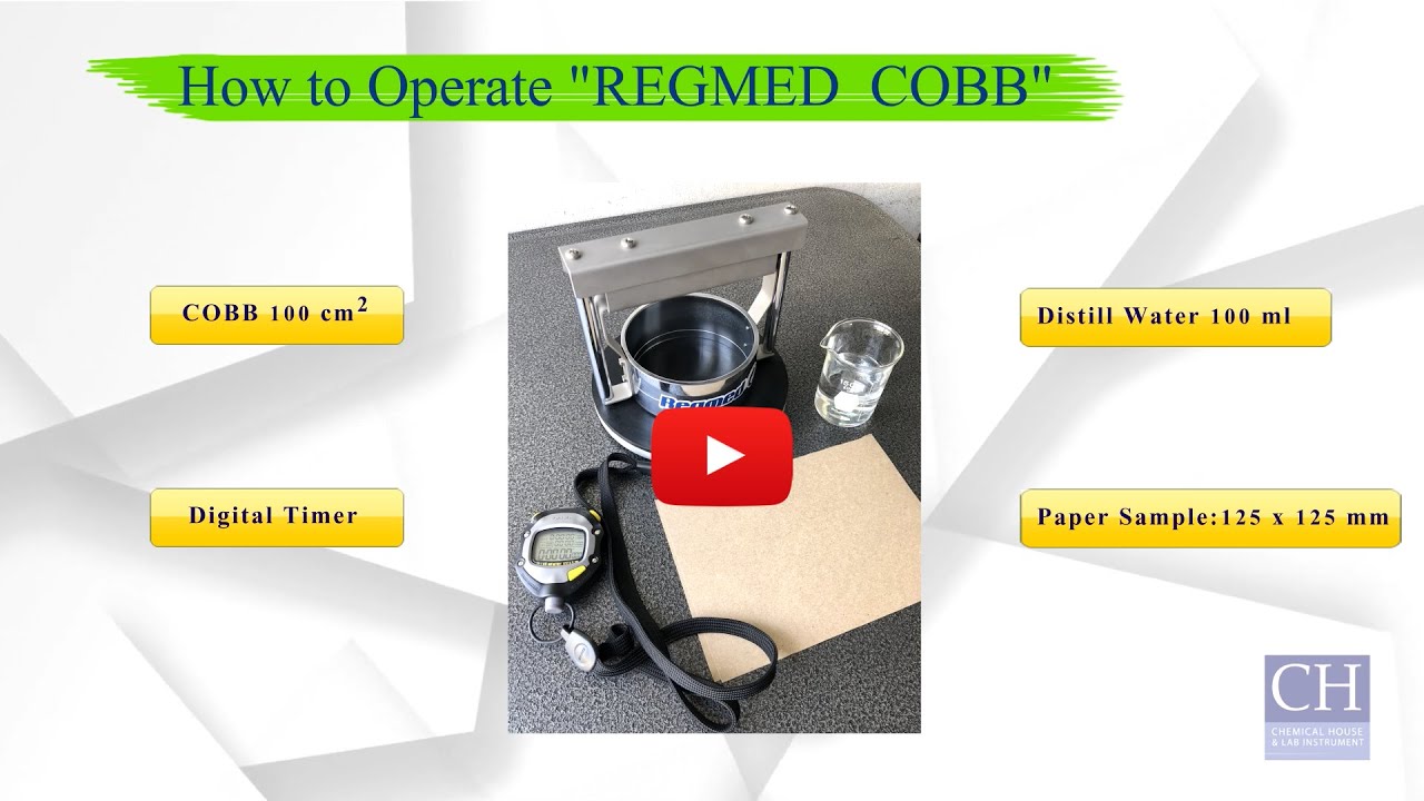 Cobb Tester - เครื่องทดสอบการดูดซึมนํ้าของกระดาษ - YouTube