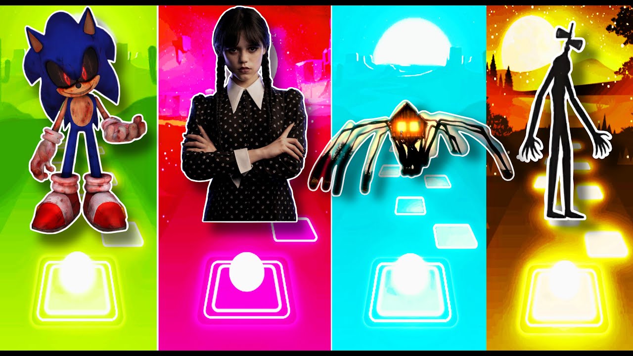 Sonic exe Wednesday Addams House Head Siren Head | Tiles HOP Fun ...
