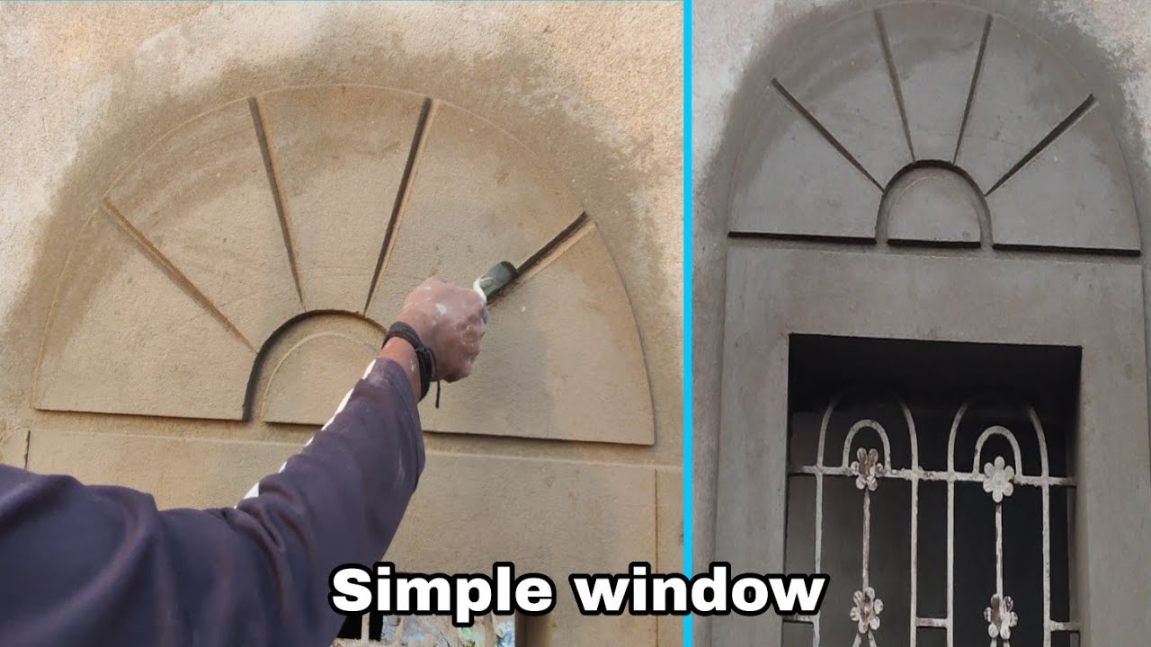 Simple Window design. Sand and cement. by-Rakesh babu - YouTube
