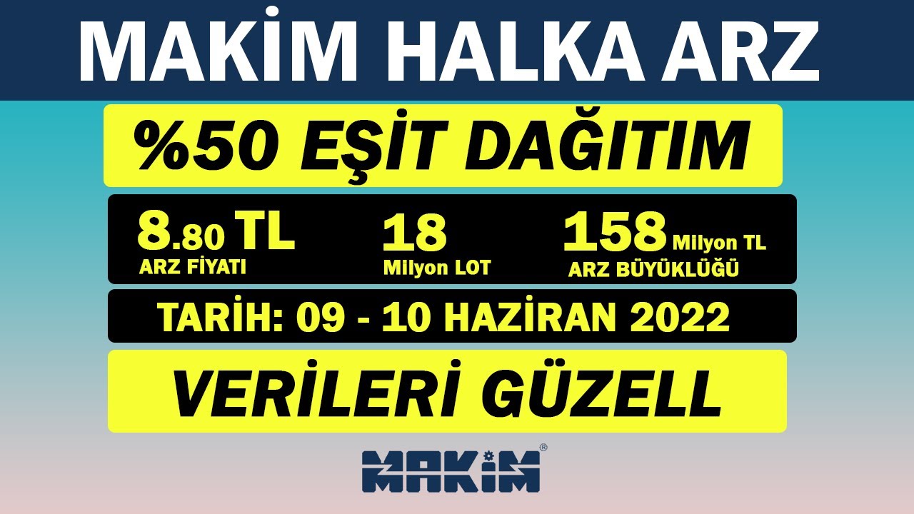 #MAKIM "MAKİM MAKİNA" - İYİ FİRMA, GÜZEL HALKA ARZ - YouTube