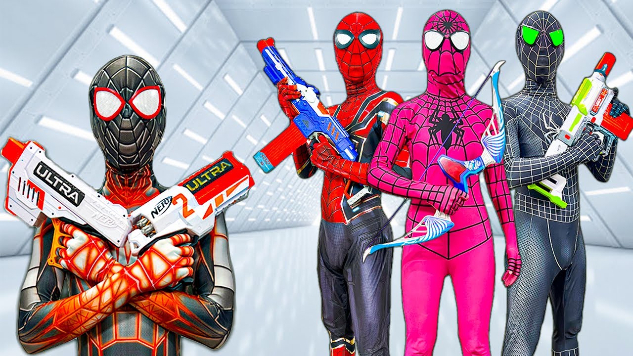 TEAM SPIDER-MAN Nerf War vs ALIEN SUPERHERO || Special The RICH ...