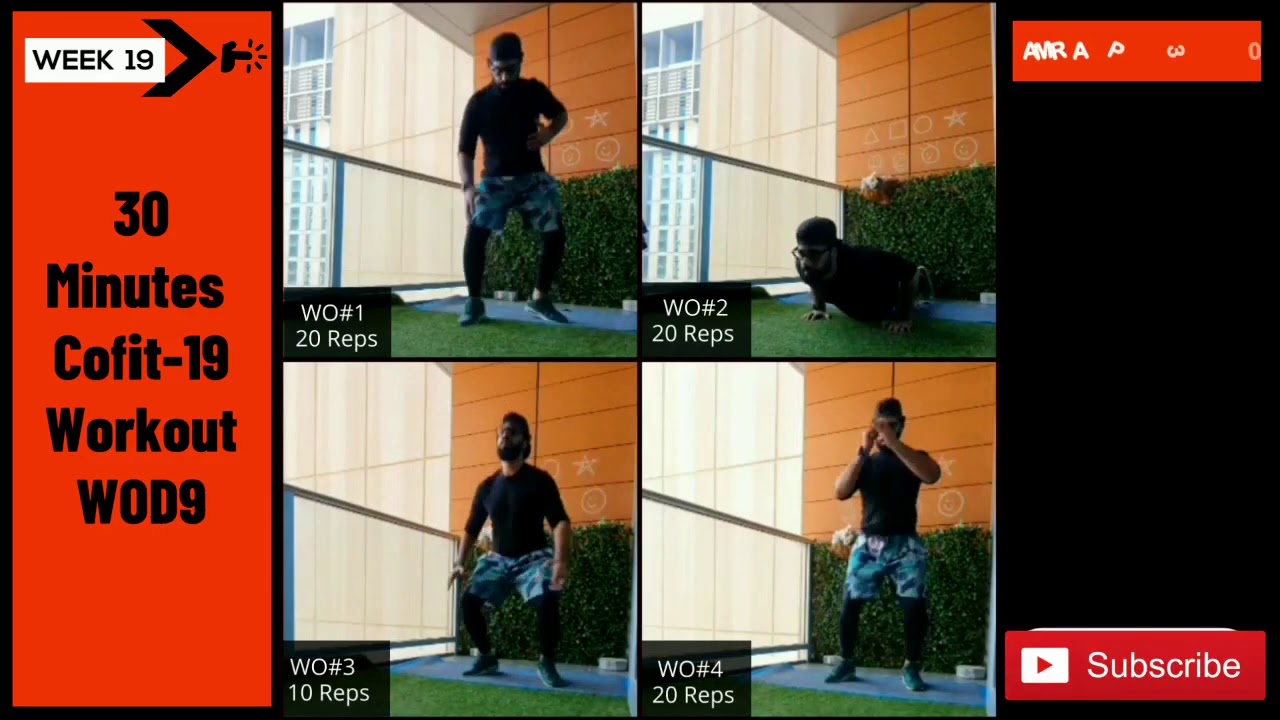 30 MINUTES COFIT-19 WORKOUT, WOD9. WEEK 19 - YouTube