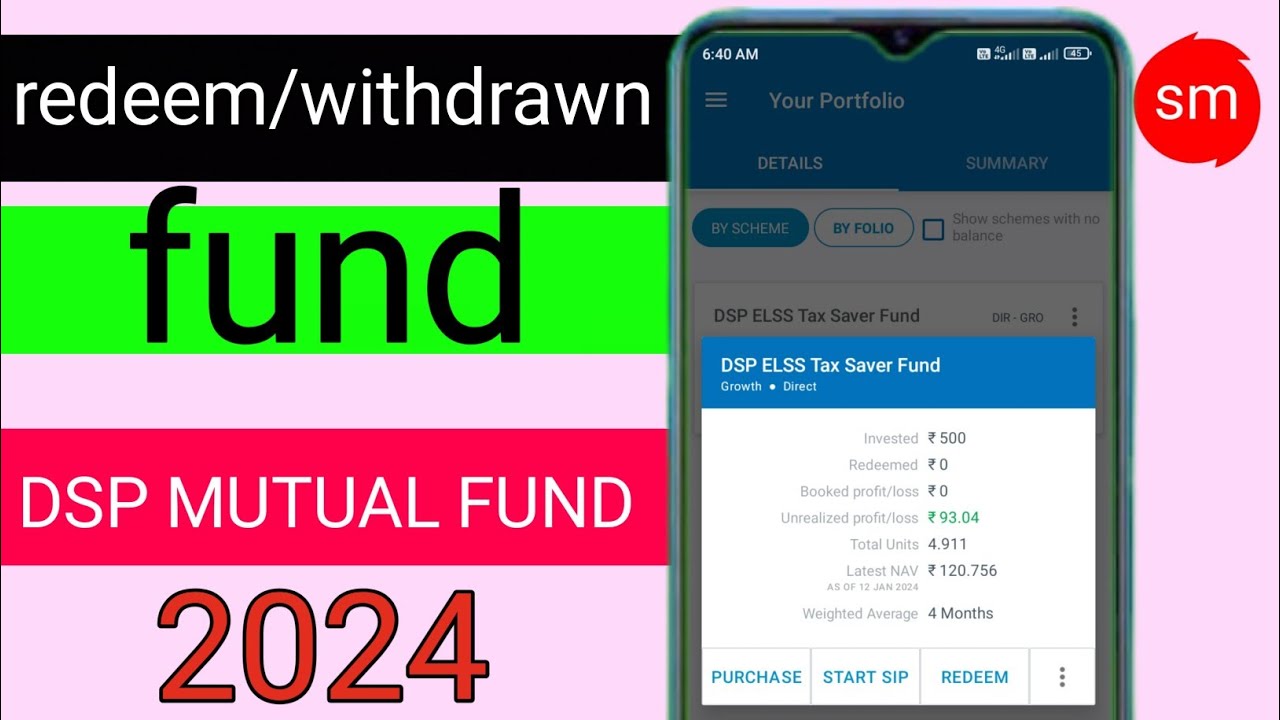 How to withdraw money from Dsp mutual funds - YouTube