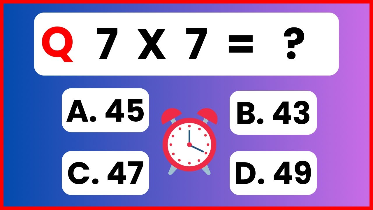 Multiplication Practice Quiz | Math Games And Problems For Kids - YouTube