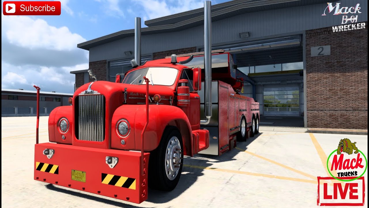 American Truck Simulator: Mack B61 Heavy Wrecker - YouTube