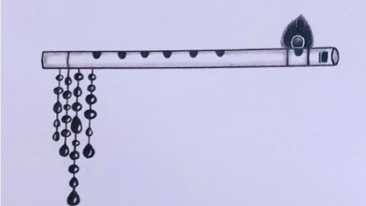 Bansuri | Bansuri Drawing | Bansuri Drawing Easy | Drawing Kaise Banate ...