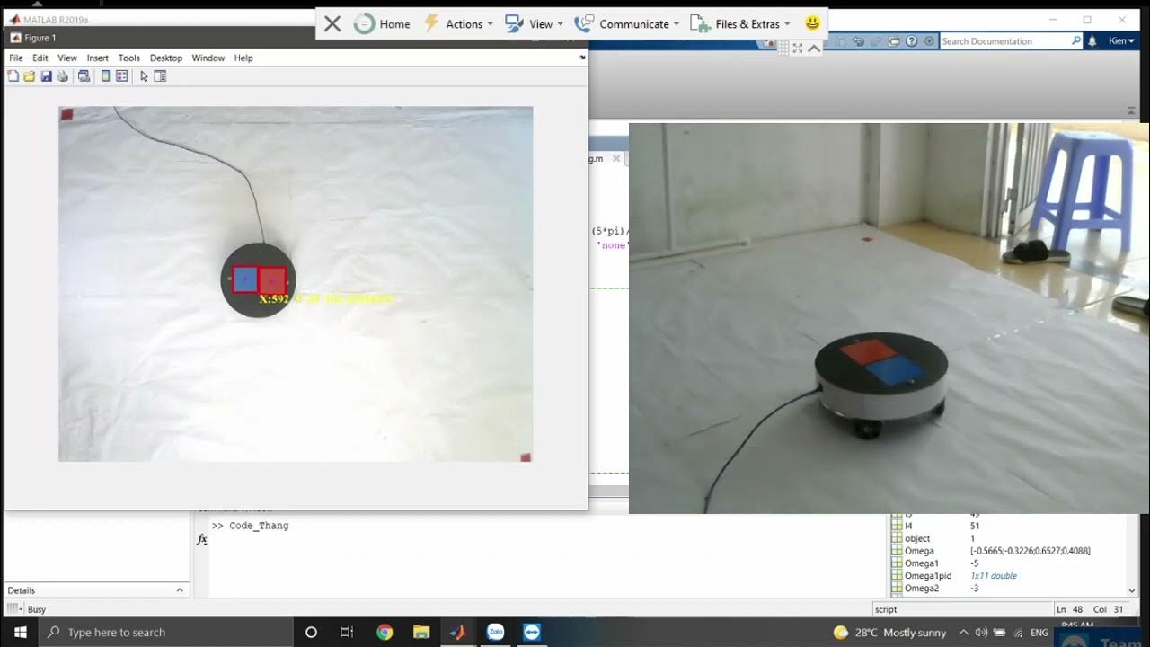Control mobile robot with matlab - YouTube