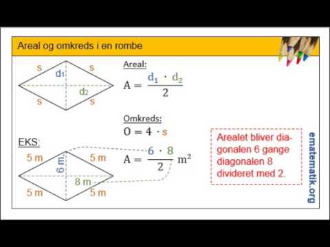 Areal og omkreds i en rombe - YouTube