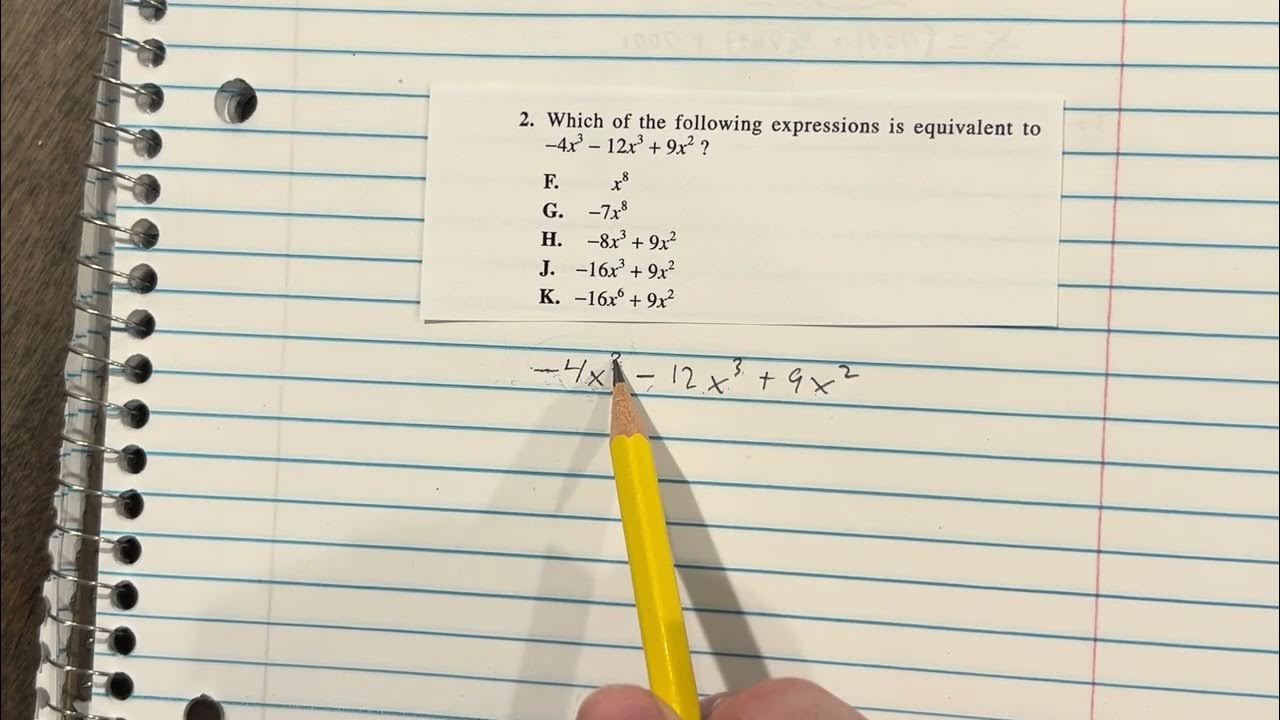 ACT MATH PREP - Problem 2 (2023 Practice Test) - YouTube
