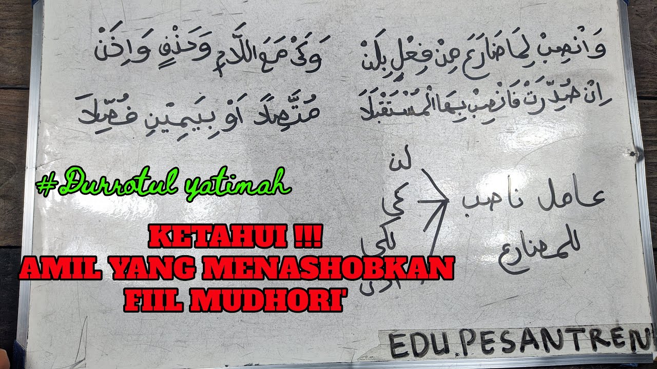 Mudah pahami Huruf-huruf nashob pada FIIL MUDHORI' #NAHWU untuk pemula ...