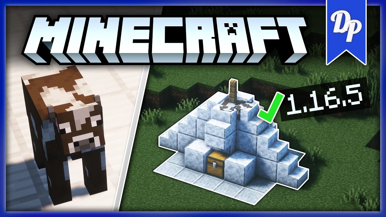 [1.16.5] How To Build a COW FARM - Survival Friendly Cow Farm ...