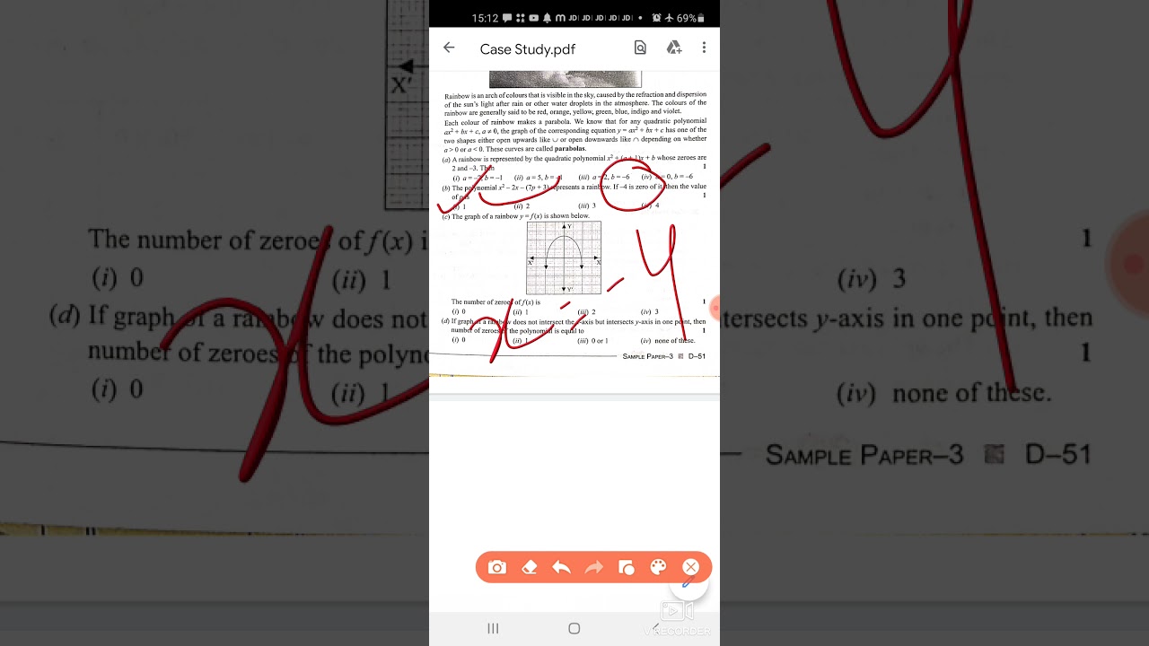 Class 10th Case study of chapter Polynomials - YouTube