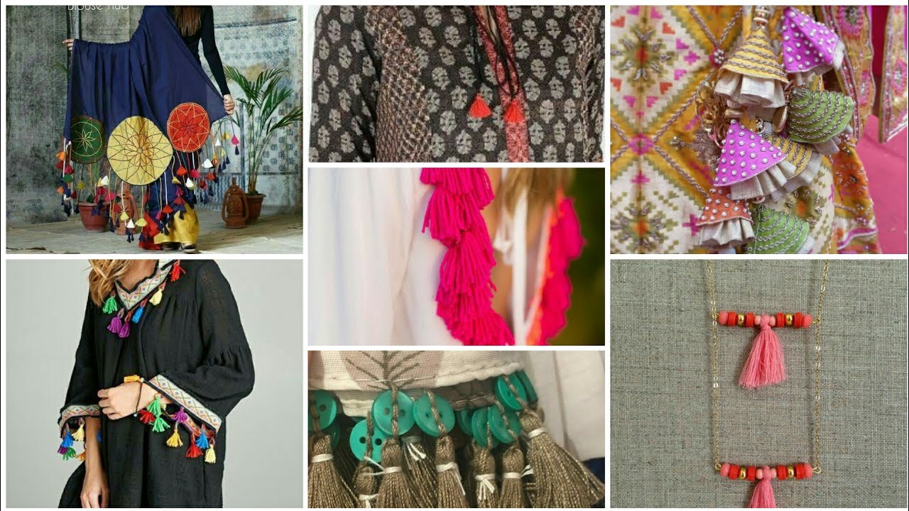 How We can apply tassels||Suit Designing With Tassels2020 - YouTube