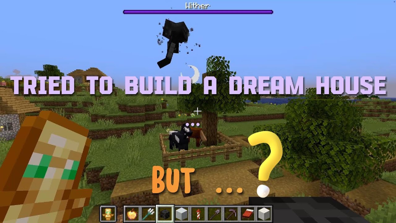 I Tried to Build a Village House… BUT SPAWNED A WITHER INSTEAD ...
