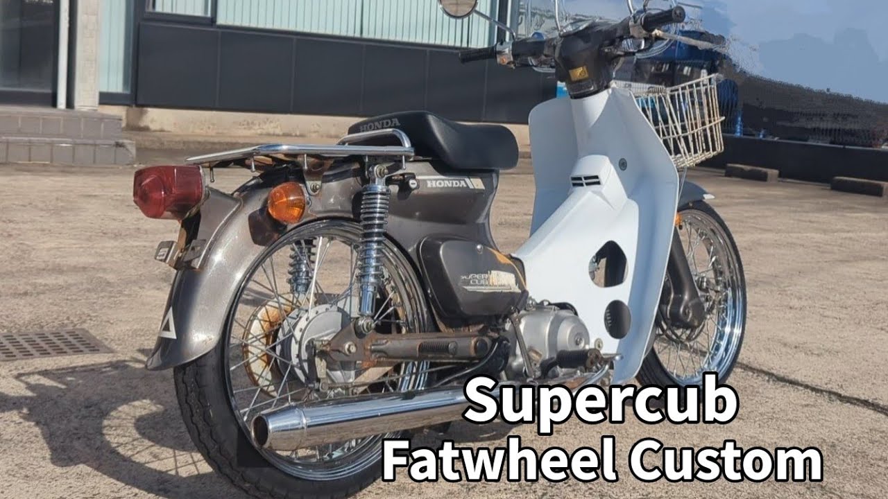 Honda Super cub Fat wheel custom - YouTube