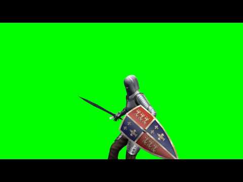 Third-Person Medieval Warrior attacks green screen effects - free use ...