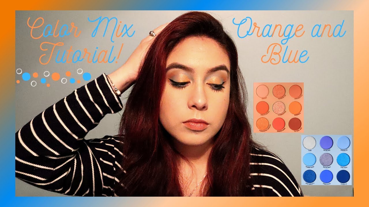 Color Mix - Blue and Orange Makeup Tutorial - YouTube