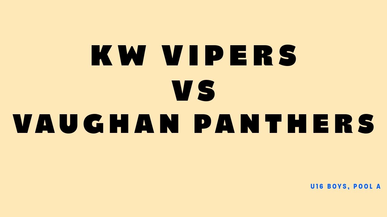 20241208 KW VIPERS vs VAUGHAN PANTHERS (U16 BOYS) - YouTube
