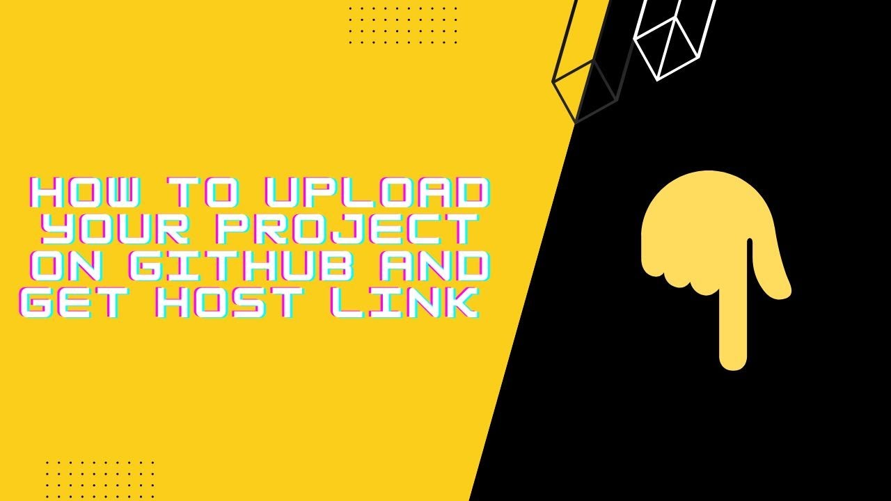 How to add your project to github and get host link - YouTube
