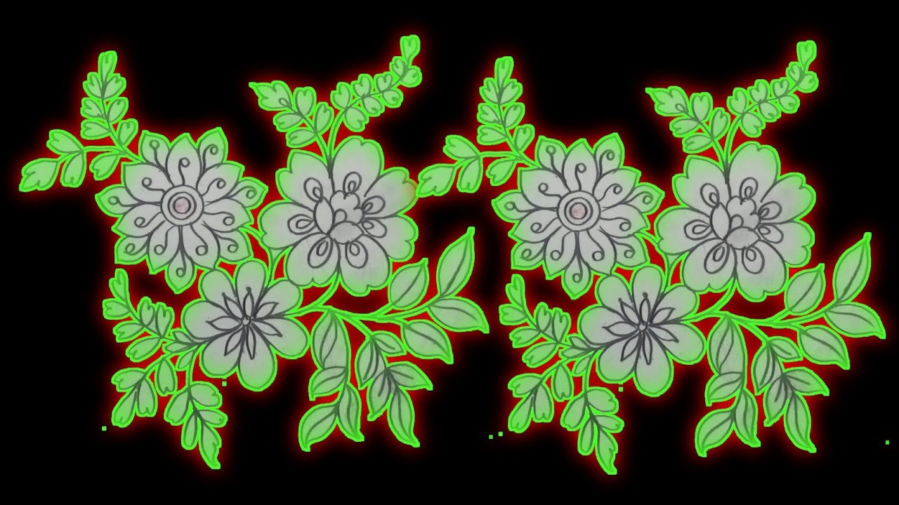 Flower Design with Pencil Shading - YouTube