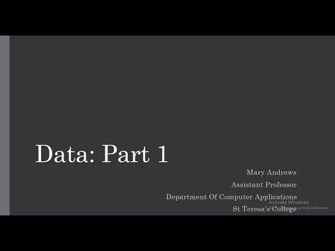 Data Part 1 - YouTube