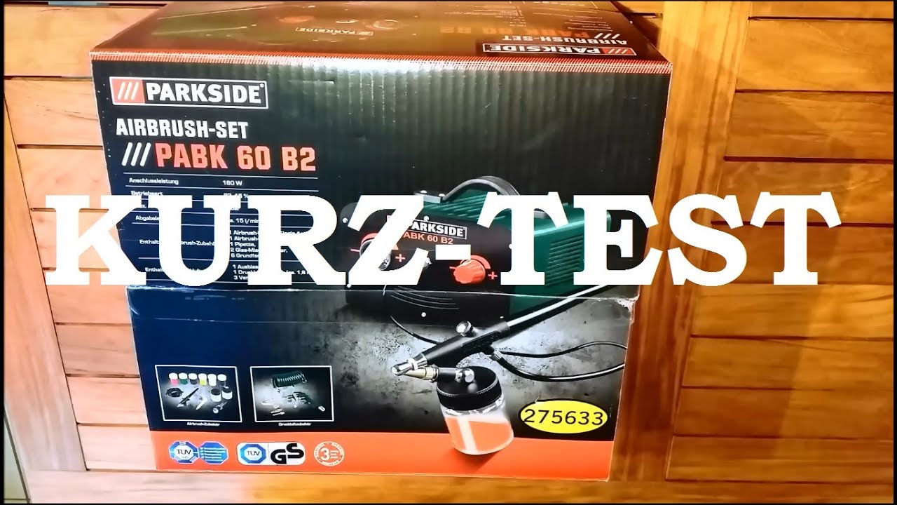 Kurztest - Parkside Airbrush-Set PABK 60 B2 (LIDL) - YouTube
