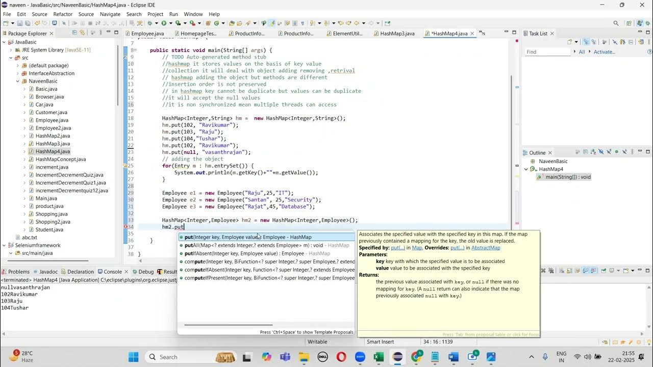 Interview question for Selenium || How to use HashMap with example program - YouTube
